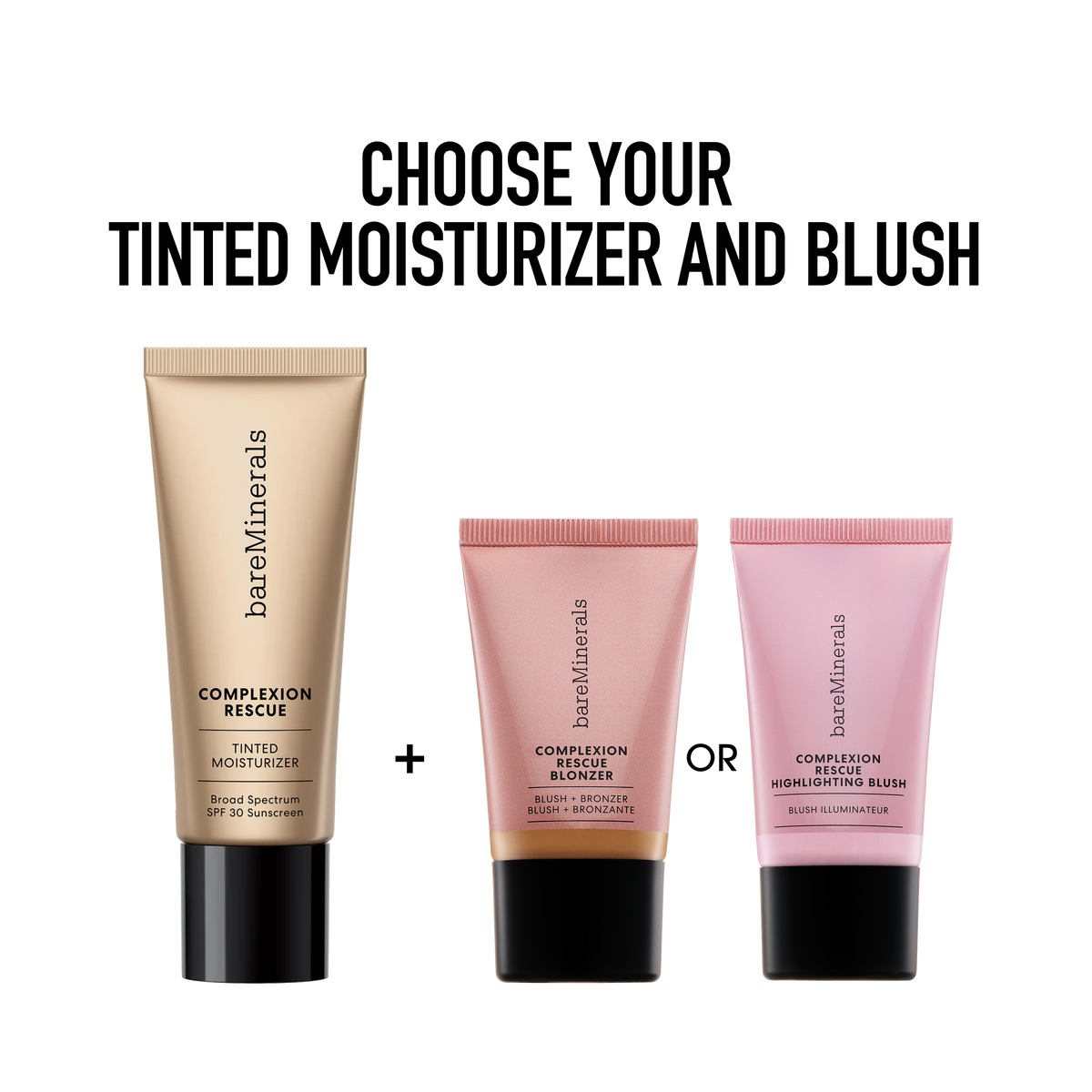 Complexion Rescue Line - Liquid Blush, Highlighter & Tinted Moisturizer
