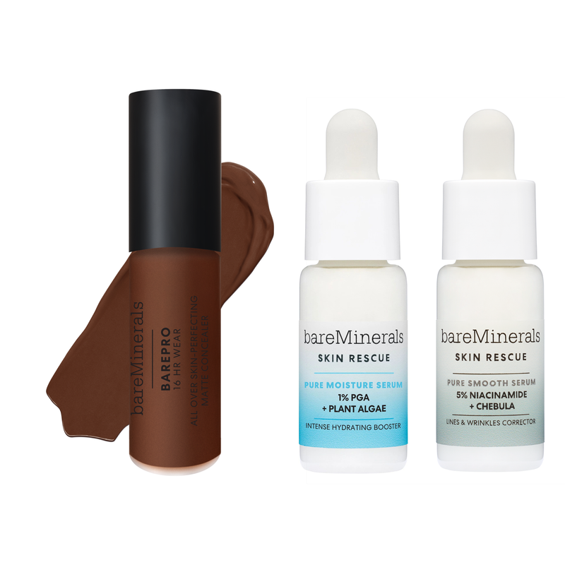 Deep 550 Neutral BAREPRO® Concealer and Skin Rescue Serum Duo