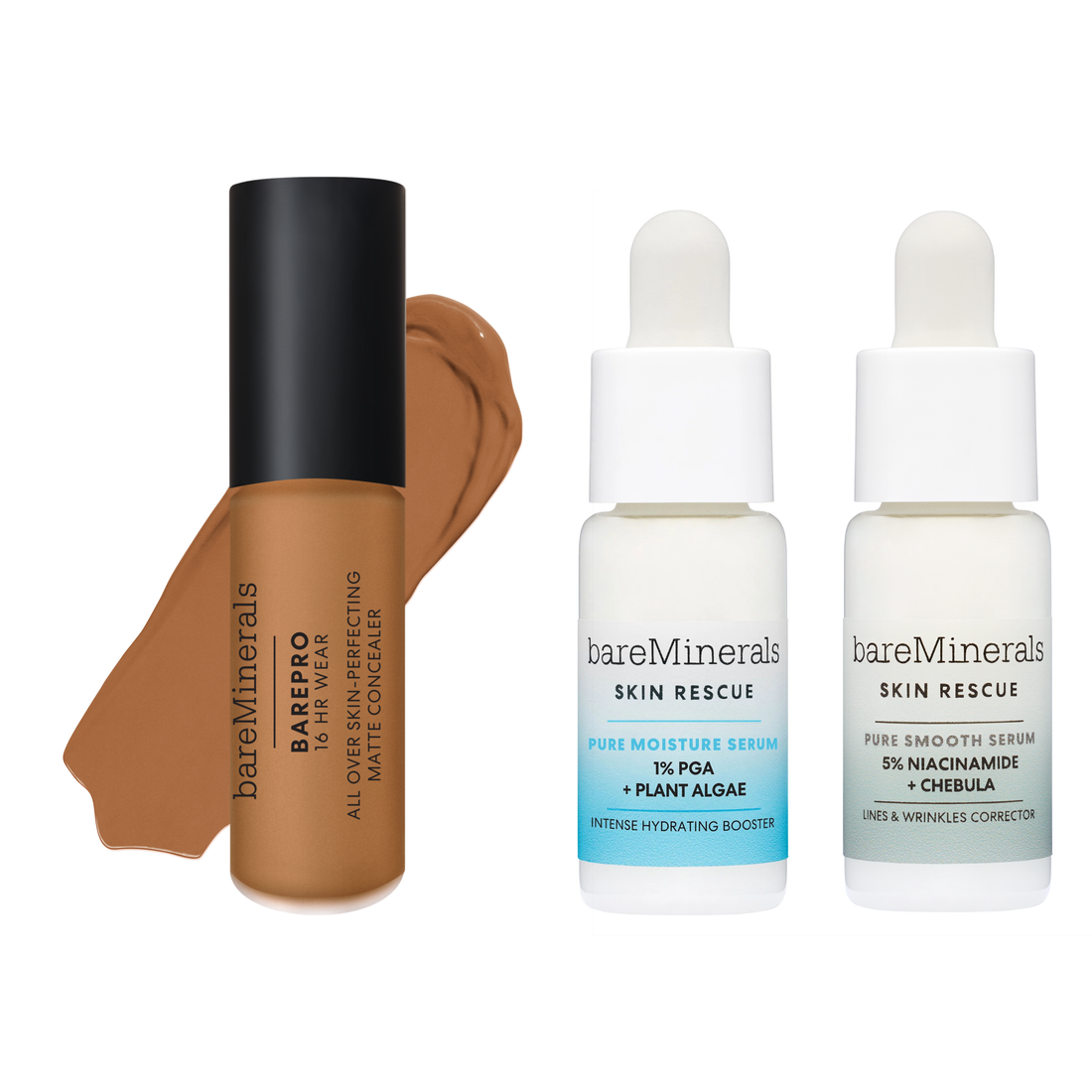 Medium Deep 400 Neutral BAREPRO® Concealer and Skin Rescue Serum Duo